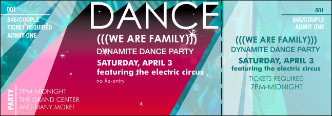 Dance Ticket Template | Eventgroove