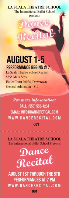 Dance Ticket Templates | Eventgroove