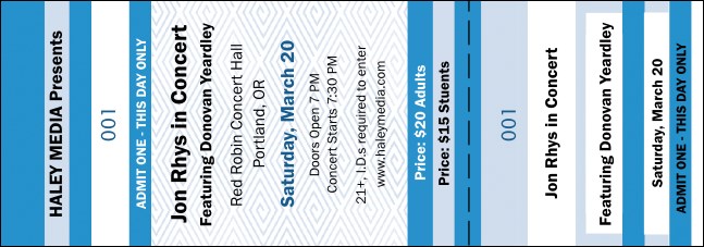 All-Purpose Colour Event Ticket Printing | Eventgroove