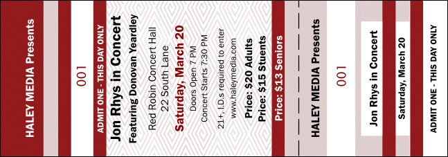 All-Purpose Colour Event Ticket Printing | Eventgroove