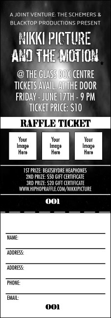 Budget Black & White Raffle Tickets | Eventgroove