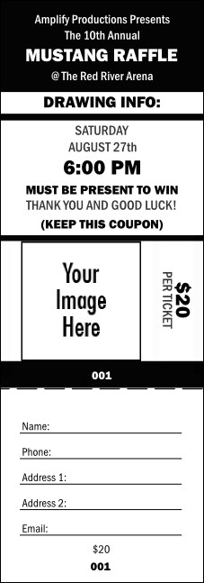 Budget Black & White Raffle Tickets | Eventgroove