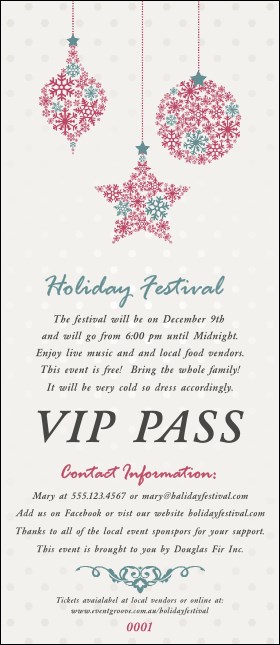VIP Pass Templates | VIP Pass Printing | Eventgroove