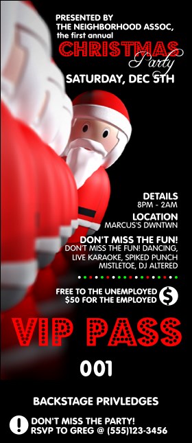 VIP Pass Templates | VIP Pass Printing | Eventgroove