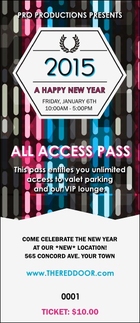 VIP Pass Templates | VIP Pass Printing | Eventgroove