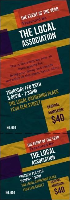 All-Purpose Colour Event Ticket Printing | Eventgroove