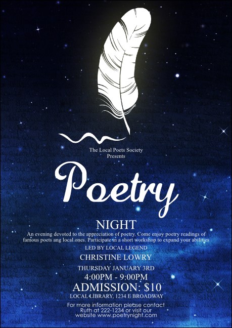 Poetry Quill Event Kit | Eventgroove