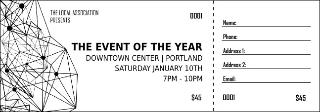 Budget Black & White Raffle Tickets | Eventgroove