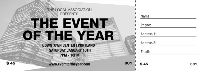 Budget Black & White Raffle Tickets | Eventgroove